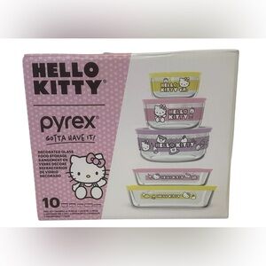 Hello Kitty | Kitchen | Hello Kitty Pyrex Piece Set Nwt | Poshmark